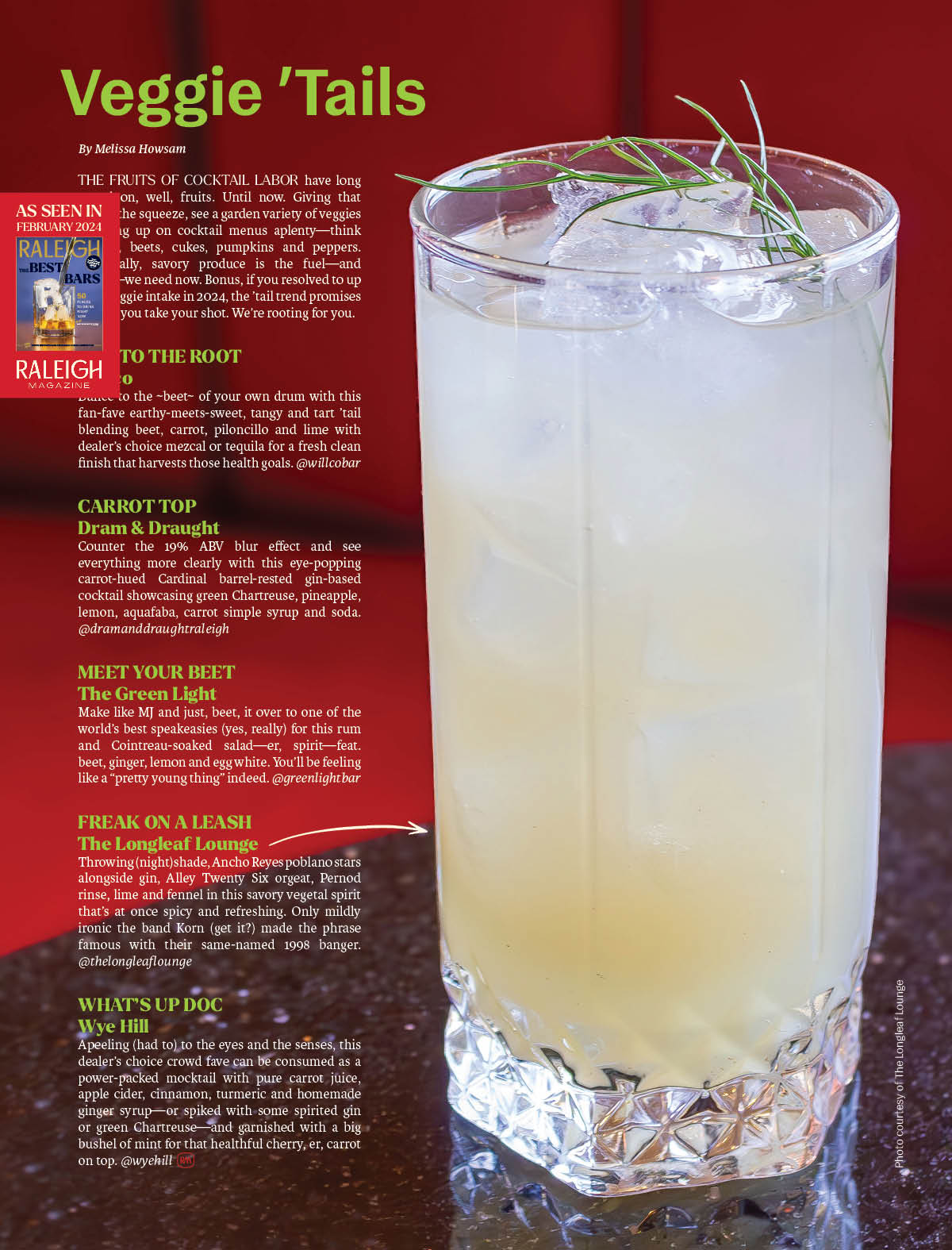 “Veggie ‘Tails” | Zac Rogerson Featured in Raleigh Magazine | Wye Hill ...